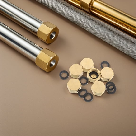 ELAYARD 6Sets Brass Pipe Caps with Rubber Washer for Washing Machine ...