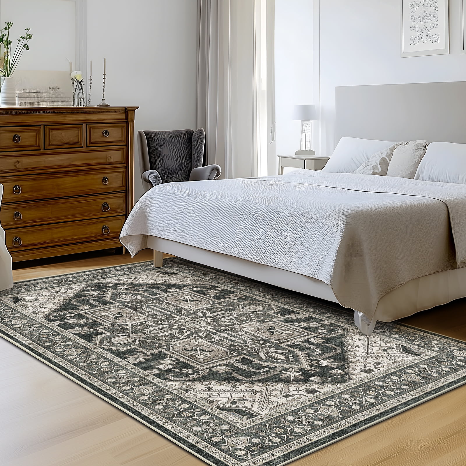 ELAYARD 6x9 Area RugRugs for Living Room Machine,Washable Non Slip ...