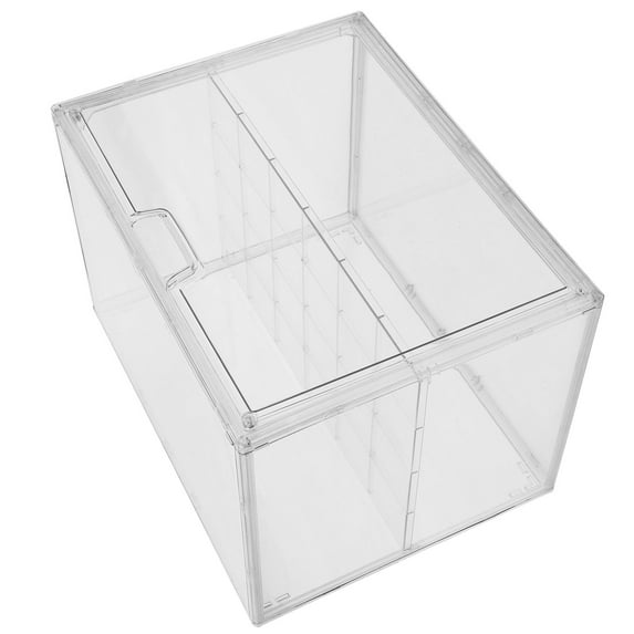 ELAYARD Clear Acrylic Double Layer Bread Box for Kitchen Countertop and ...