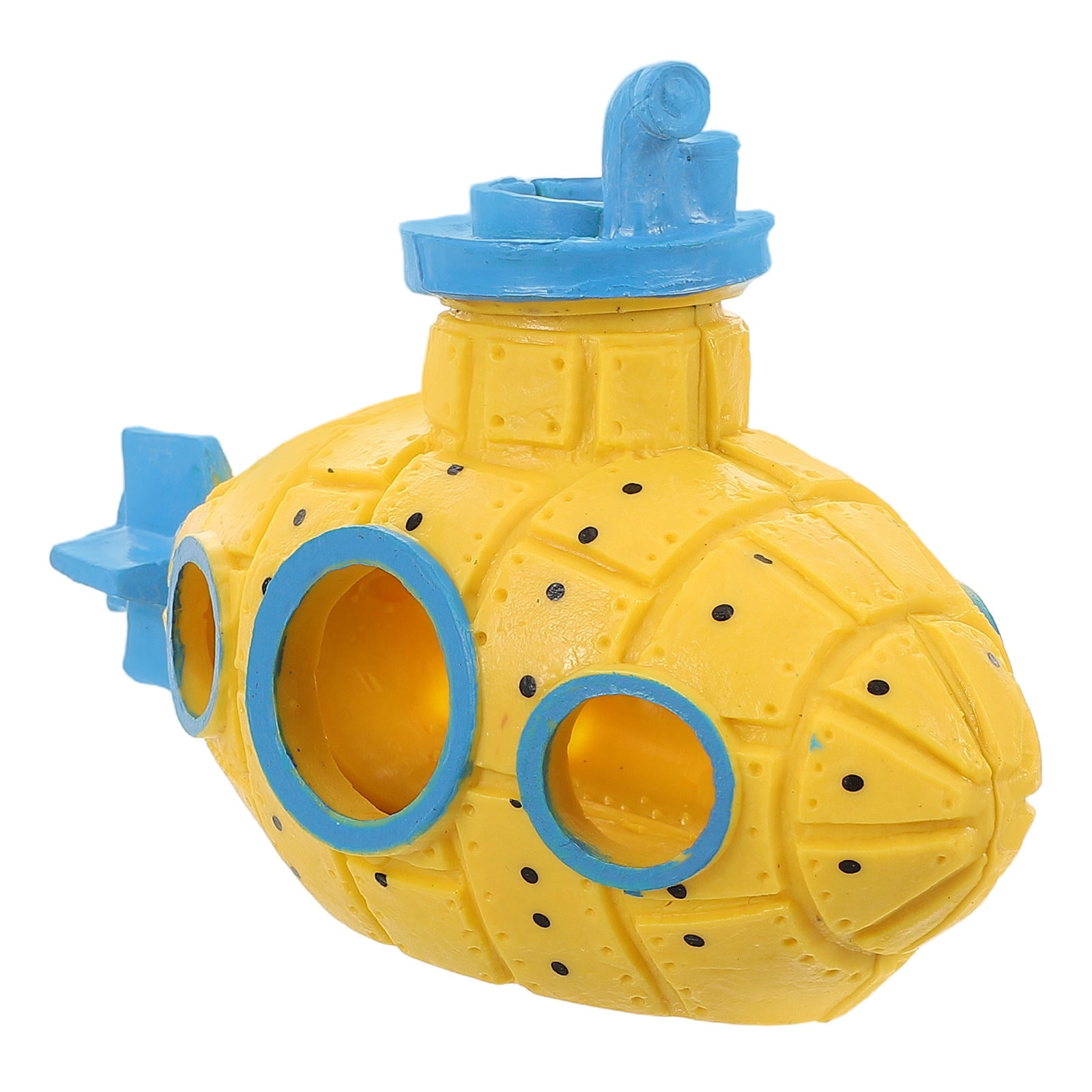 ELAYARD Aquarium Corner Cave Decoration PVC Submarine Shape Hideout for ...