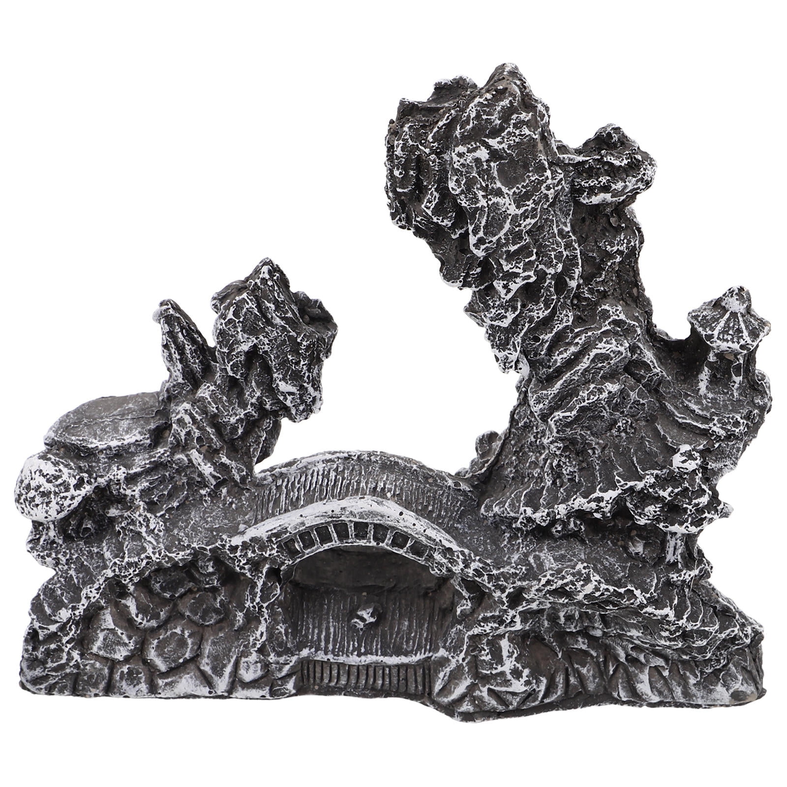 ELAYARD Cement and Stone Fish Tank Rock Cave Ornament for Aquariums ...