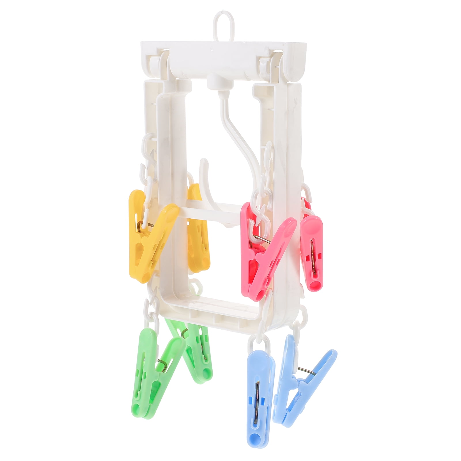 ELAYARD Assorted Color Sock Drying Rack with 360 Degree Rotatable Clips ...