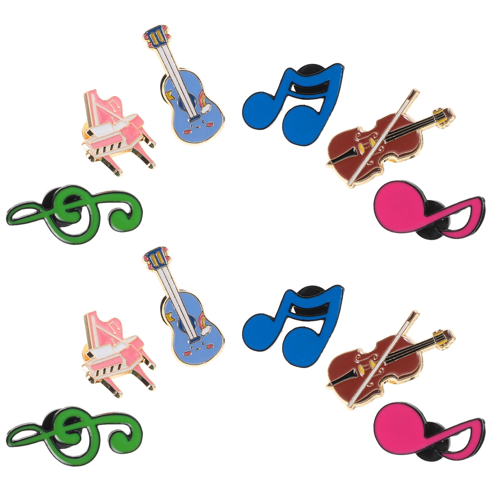 ELAYARD Alloy Music Instrument Brooch Pins Assorted Color Unique Design ...
