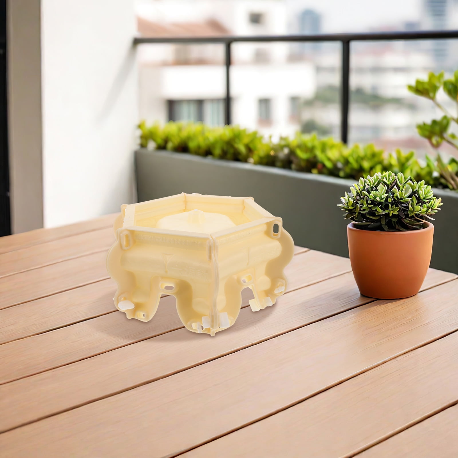ELAYARD Beige Plastic Concrete Planter Mold for Kids, European Style ...