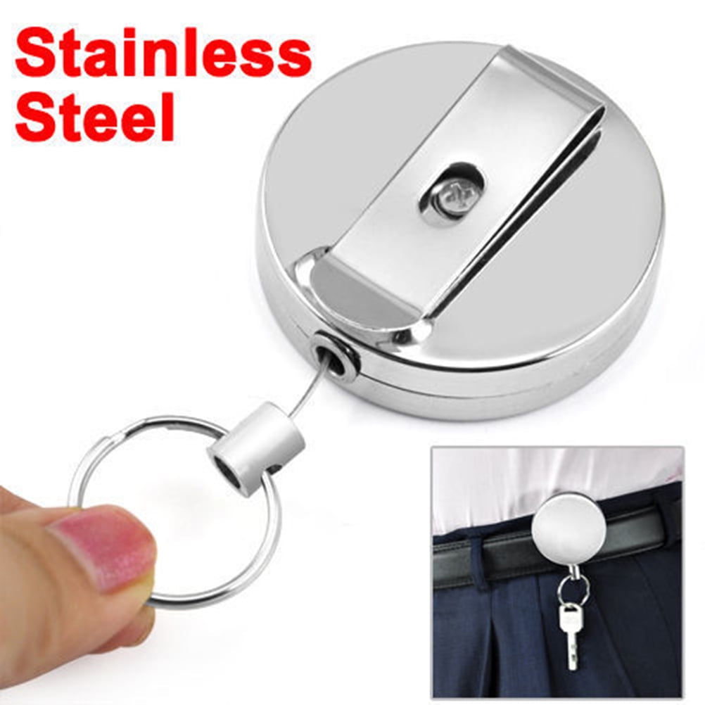 ELAYARD Heavy Duty Retractable Keychain Ergonomic Design Metal for ...