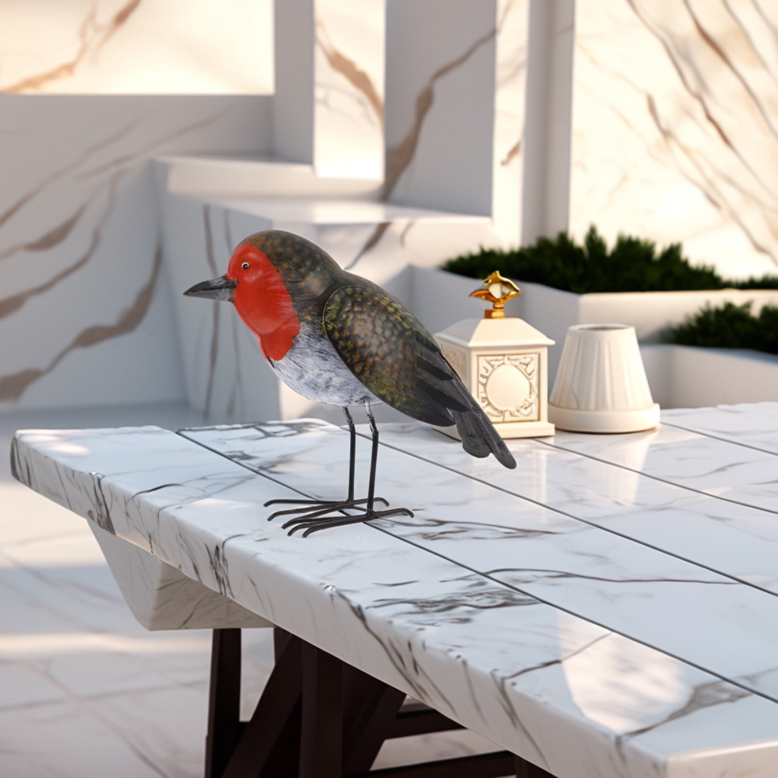 ELAYARD Bird Statue Multi Iron Pastoral Style for Outdoor Use 1Pack ...
