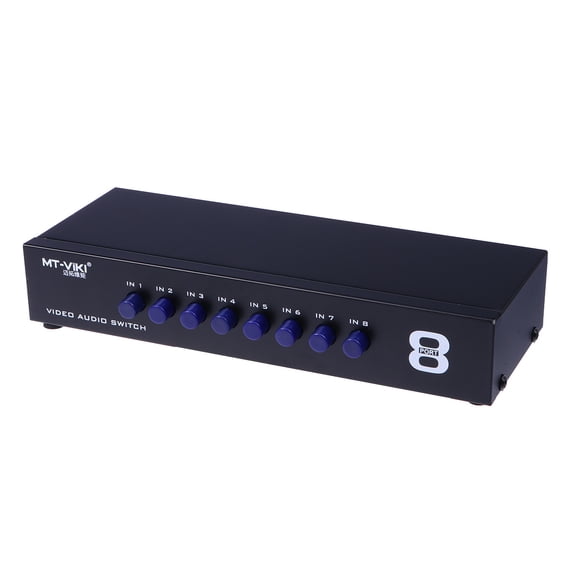 ELAYARD Black 8-Port TV Splitter Box, 8 Input 1 Output, Anti ...