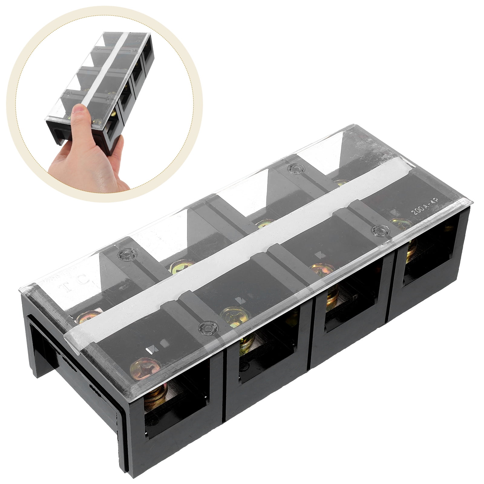 ELAYARD Pc Terminal Block Connector Black Copper Fixed Electrical ...