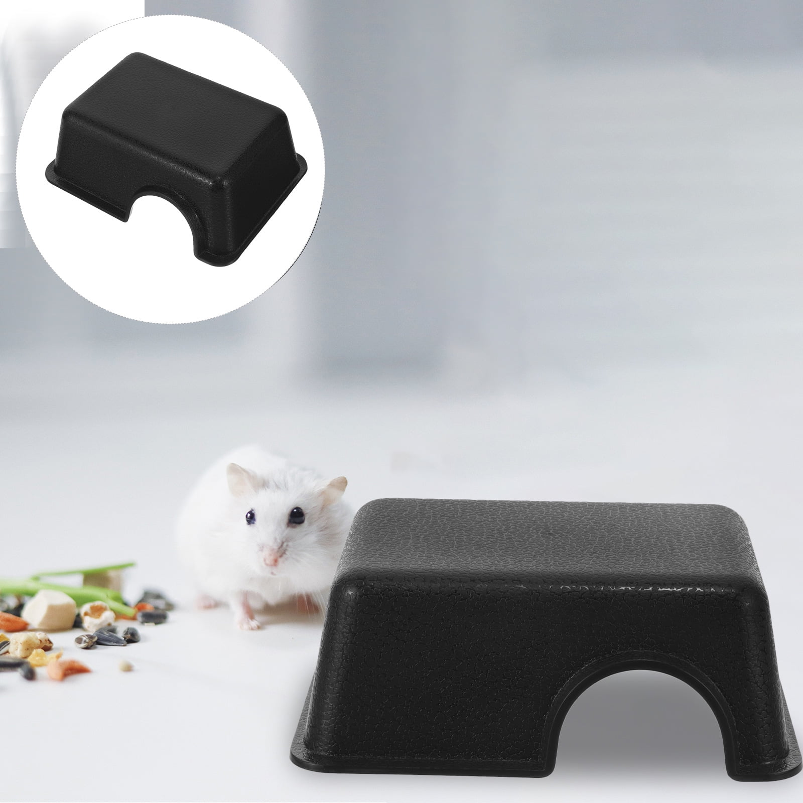 ELAYARD Black Plastic Reptile Shelter Cave for Fish Tank Turtle Pocket ...