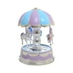Horse Carousel Music Box - LED Rotating Decorative Light-Up Wind-Up ...
