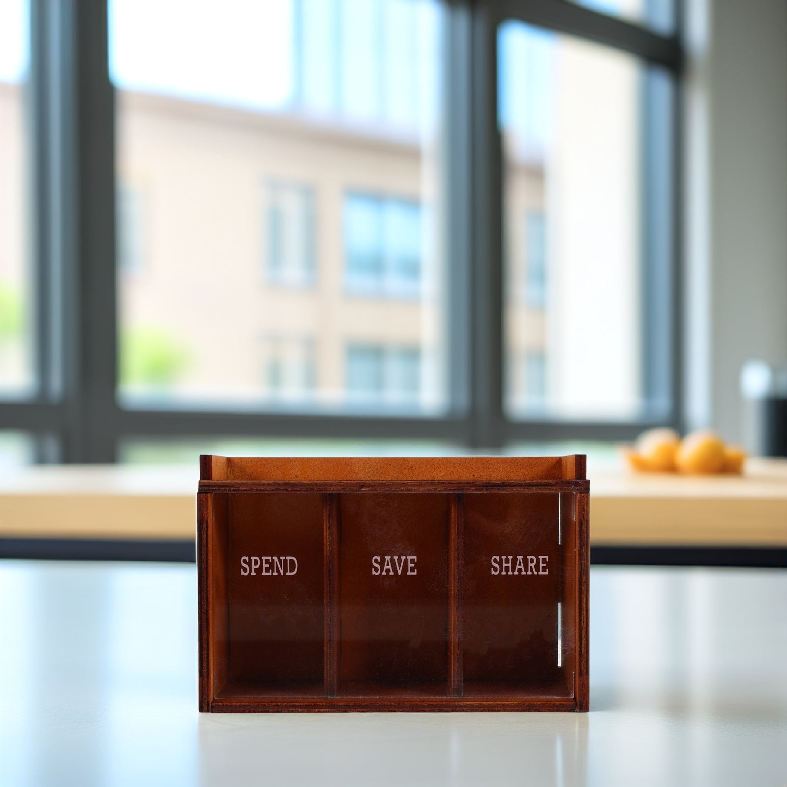 ELAYARD Cash Savings Box Wood Container for Saving Coins 1Pack ...