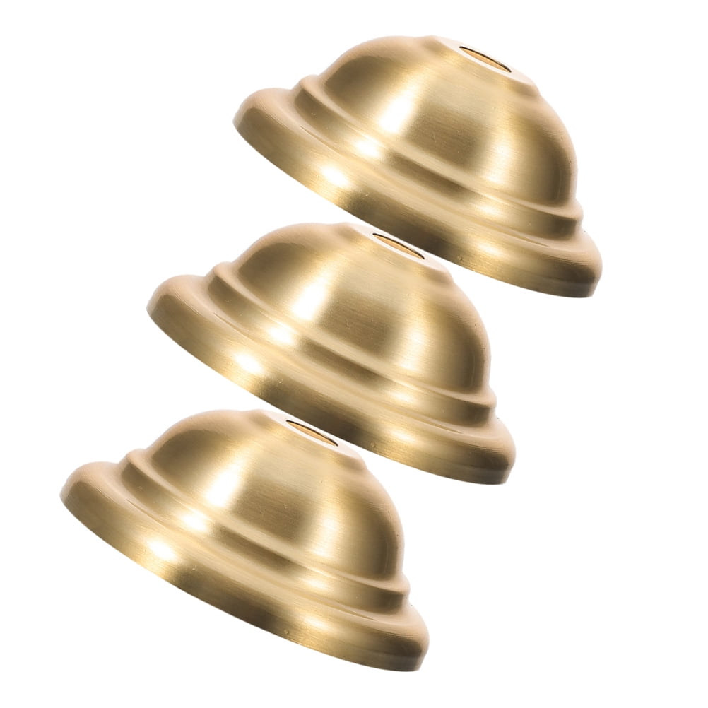 ELAYARD 3Pcs Golden Brass Lamp Finial Caps Decorative Base Covers for ...