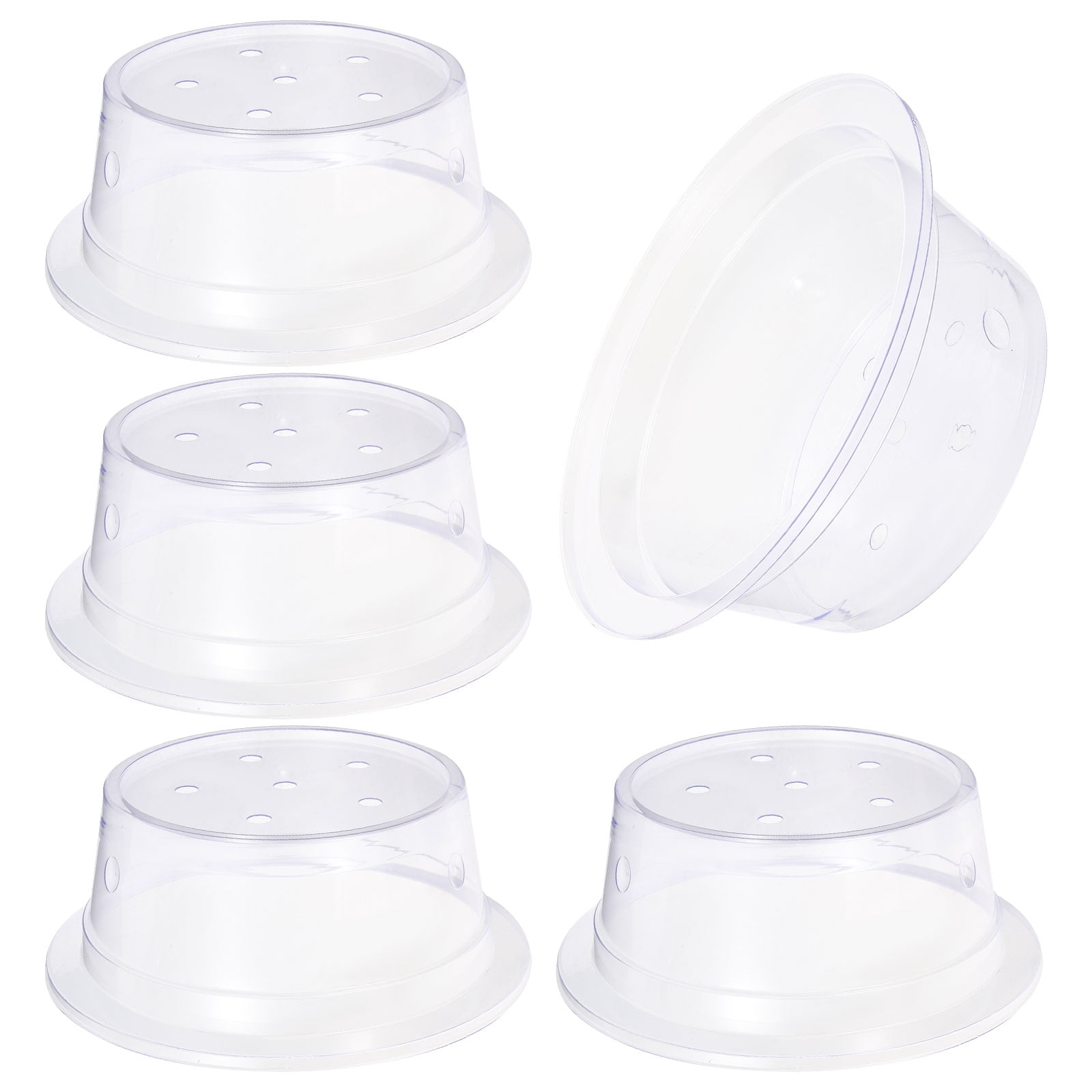 ELAYARD 5-Pack Round Food Covers 6.1x6.1in Plastic Serving Dish Covers ...