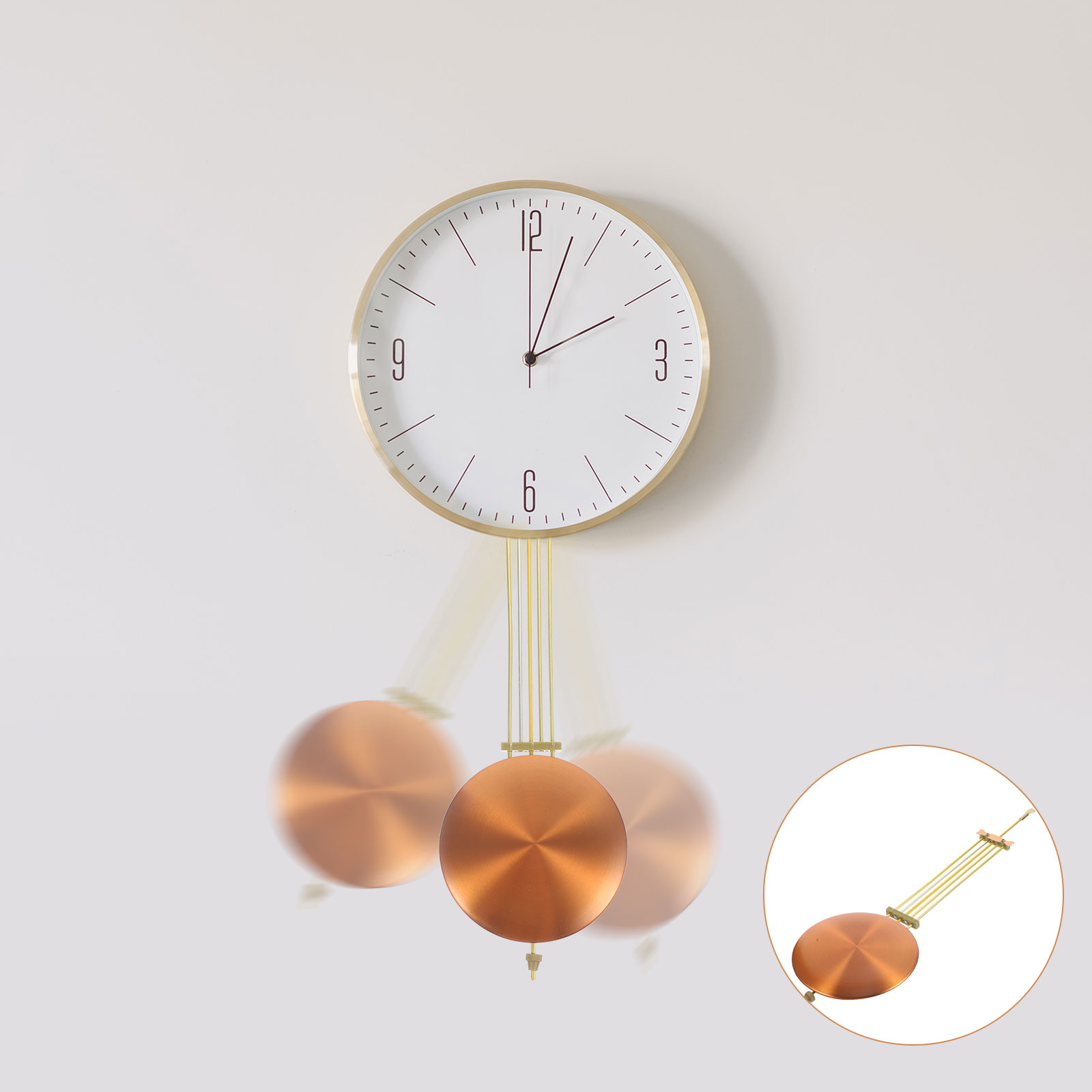 ELAYARD Clock Wall Clock Pendulum Metal Assembly 1 Pack - Walmart.com