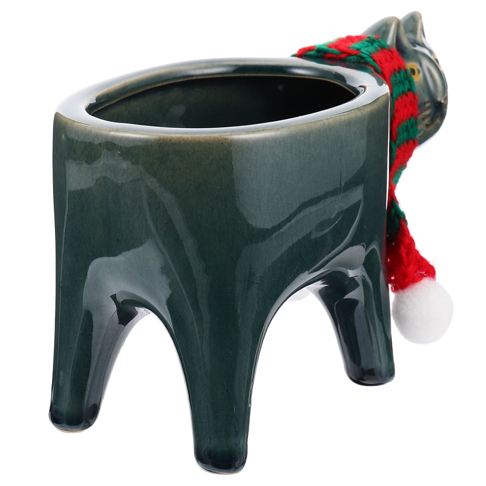 ELAYARD Cute Planter Pot Cat Shape Ceramic Indoor 1Set - Walmart.com