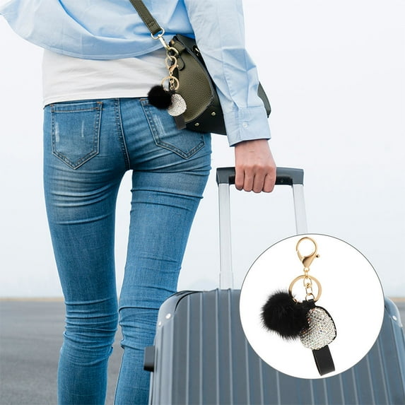 ELAYARD 2pcs Cute Rhinestone Car Keychains Bling Sparkling Pendant ...