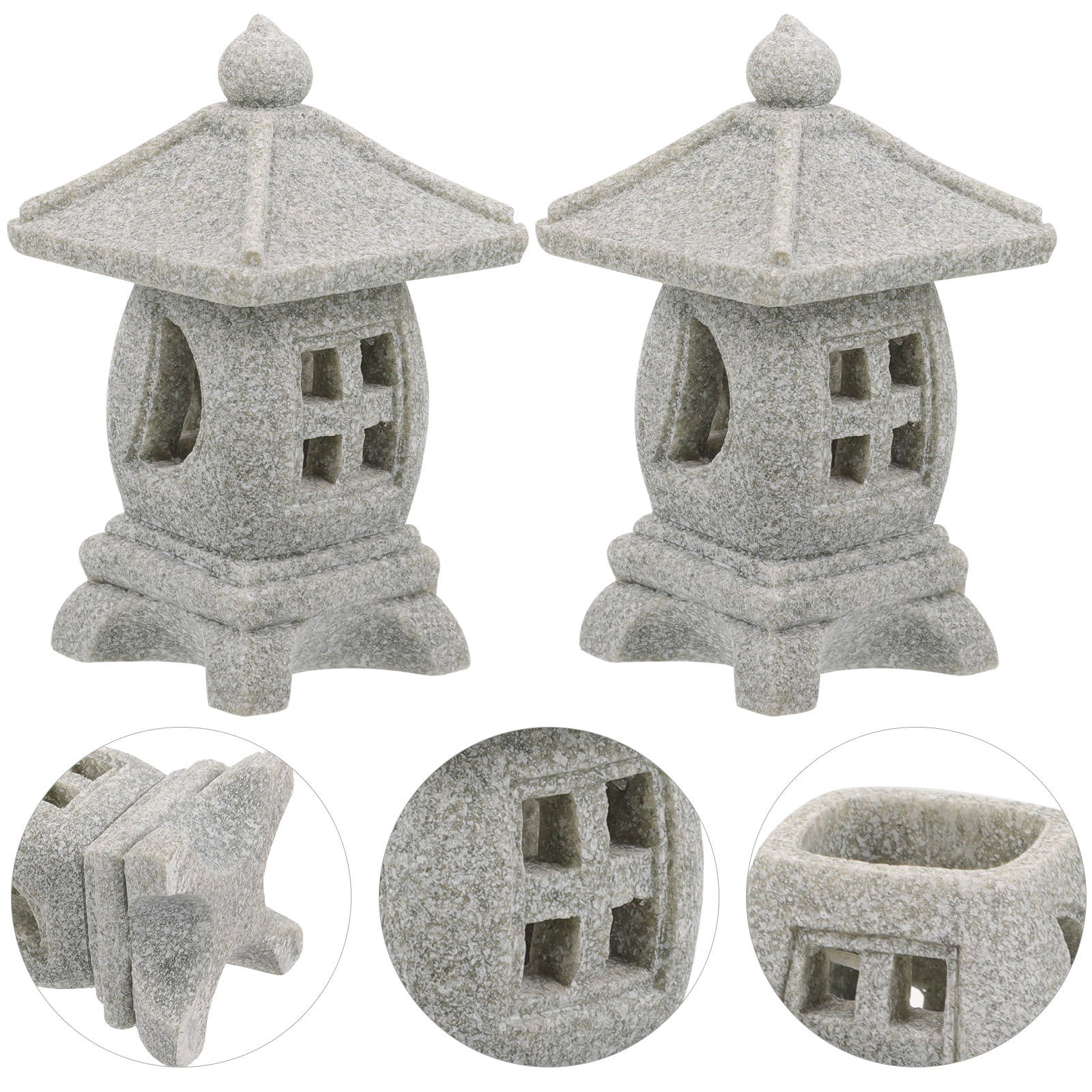 ELAYARD Dark Grey Resin Pavilion Model for Decorative Garden Yard and ...