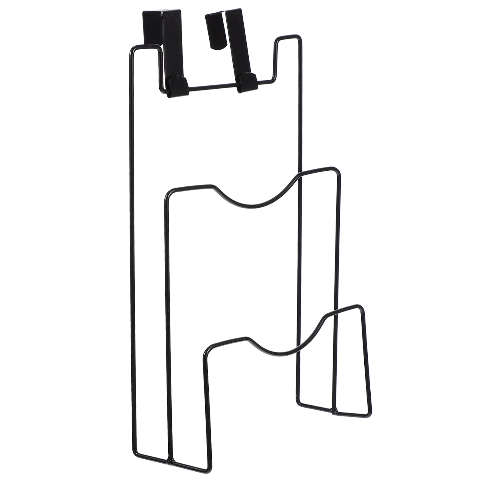 ELAYARD Delicate Pot Lid Rack Black Wall Mounted Kitchen Storage Holder ...