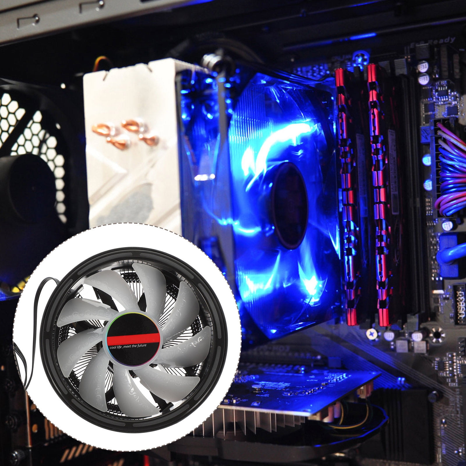 ELAYARD Quiet CPU Cooling Fan 56 Airflow 28dBA for Desktop Computer ...
