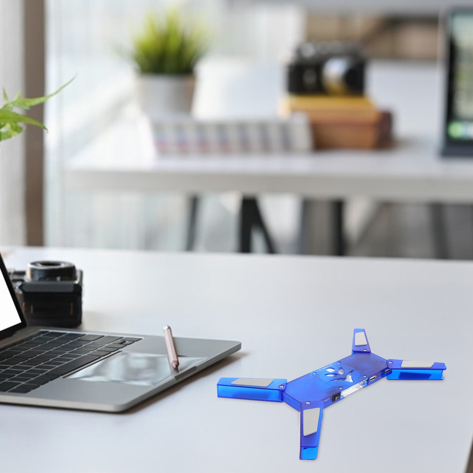 ELAYARD Durable Blue Laptop Cooling Pad with 4Port USB Hub Efficient ...