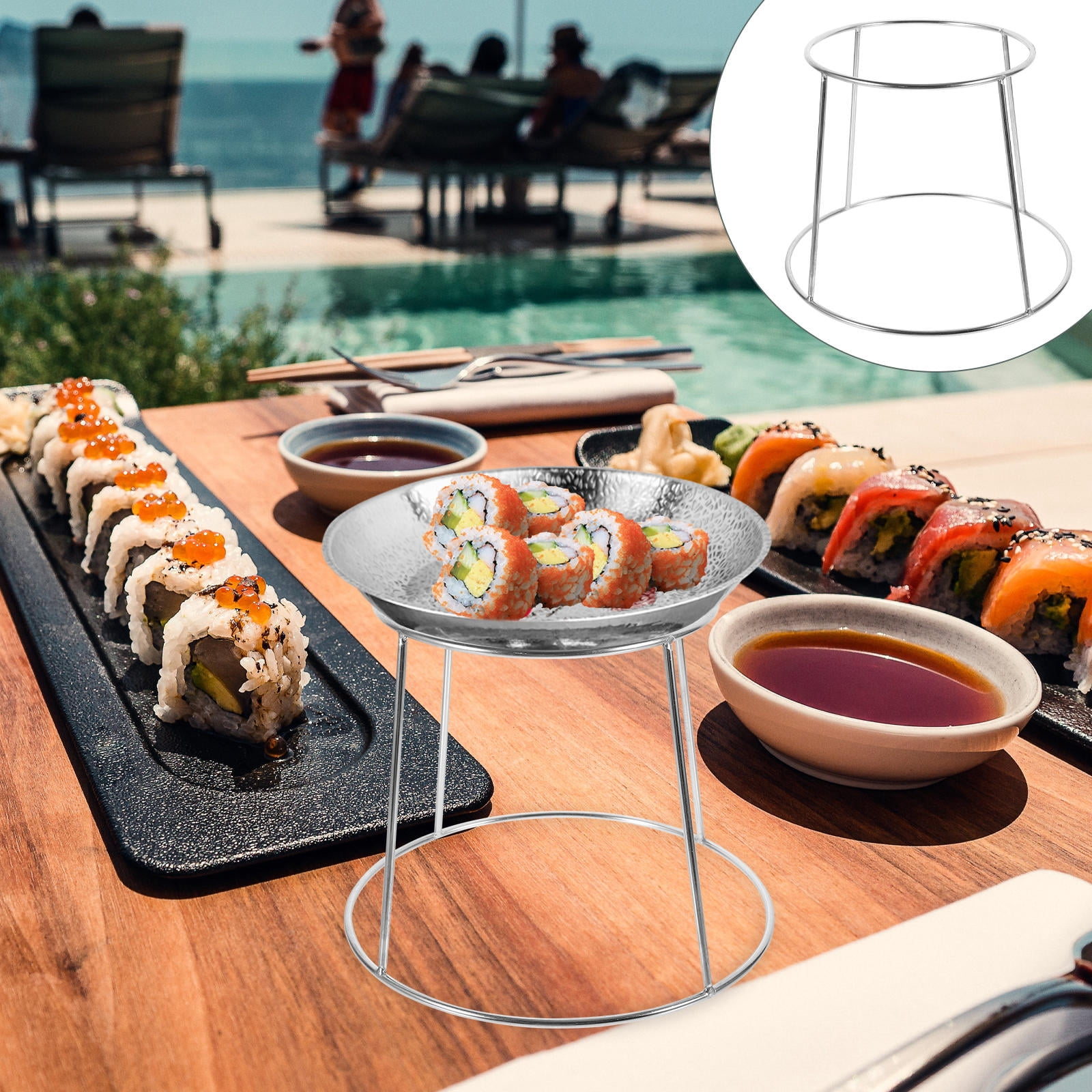 ELAYARD Household Seafood Rack Stainless Steel Serving Tray Elegant ...