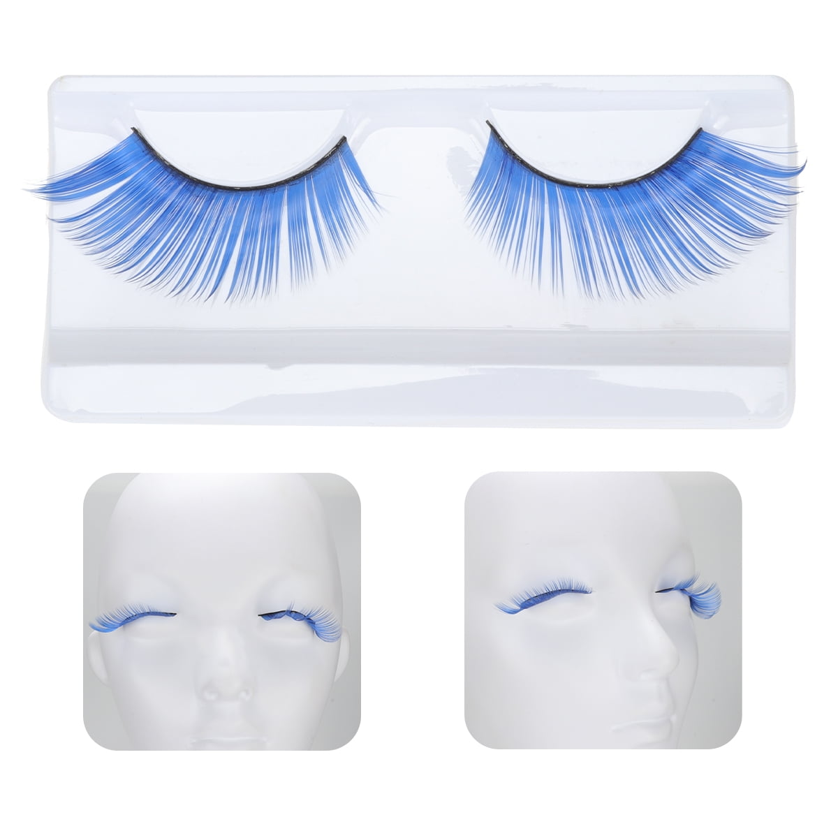 ELAYARD Curved Design Eyelashes Blue 2 Pairs 4.3X2.2in - Walmart.com