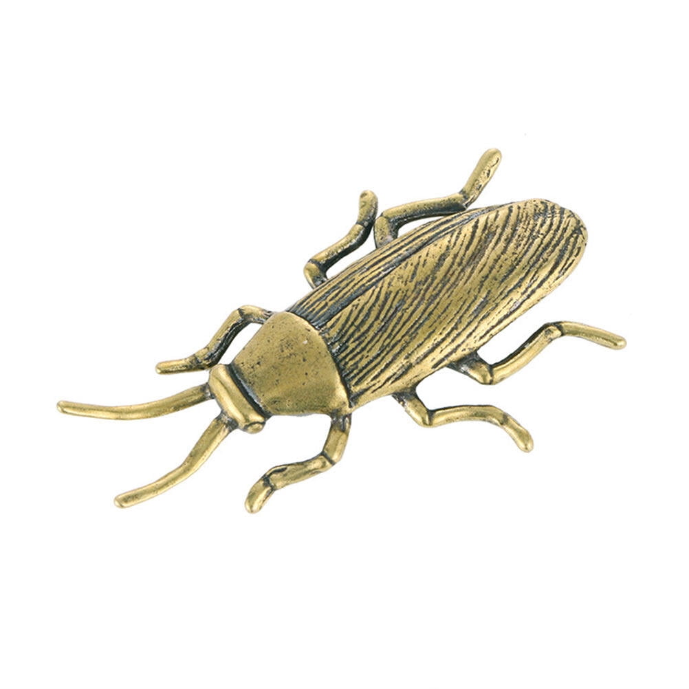 ELAYARD Golden Brass Craft Insect Shaped Figurine Desktop Decor with ...