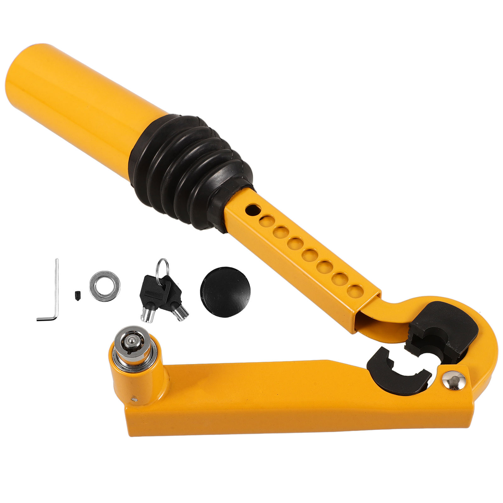 ELAYARD Adjustable Golden Car Shifter Lock Handbrake Lock Anti Theft ...
