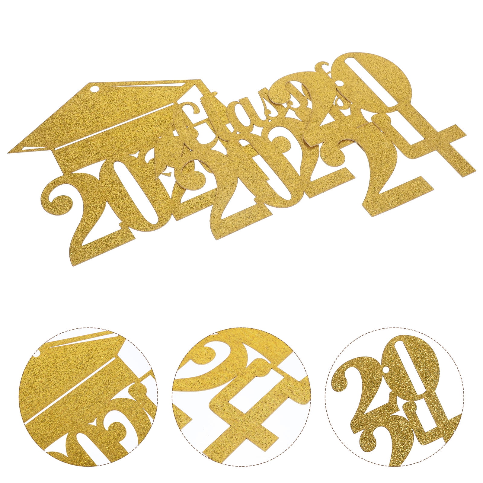 ELAYARD Graduation Party Decorations Golden Rectangular Rope Wall ...