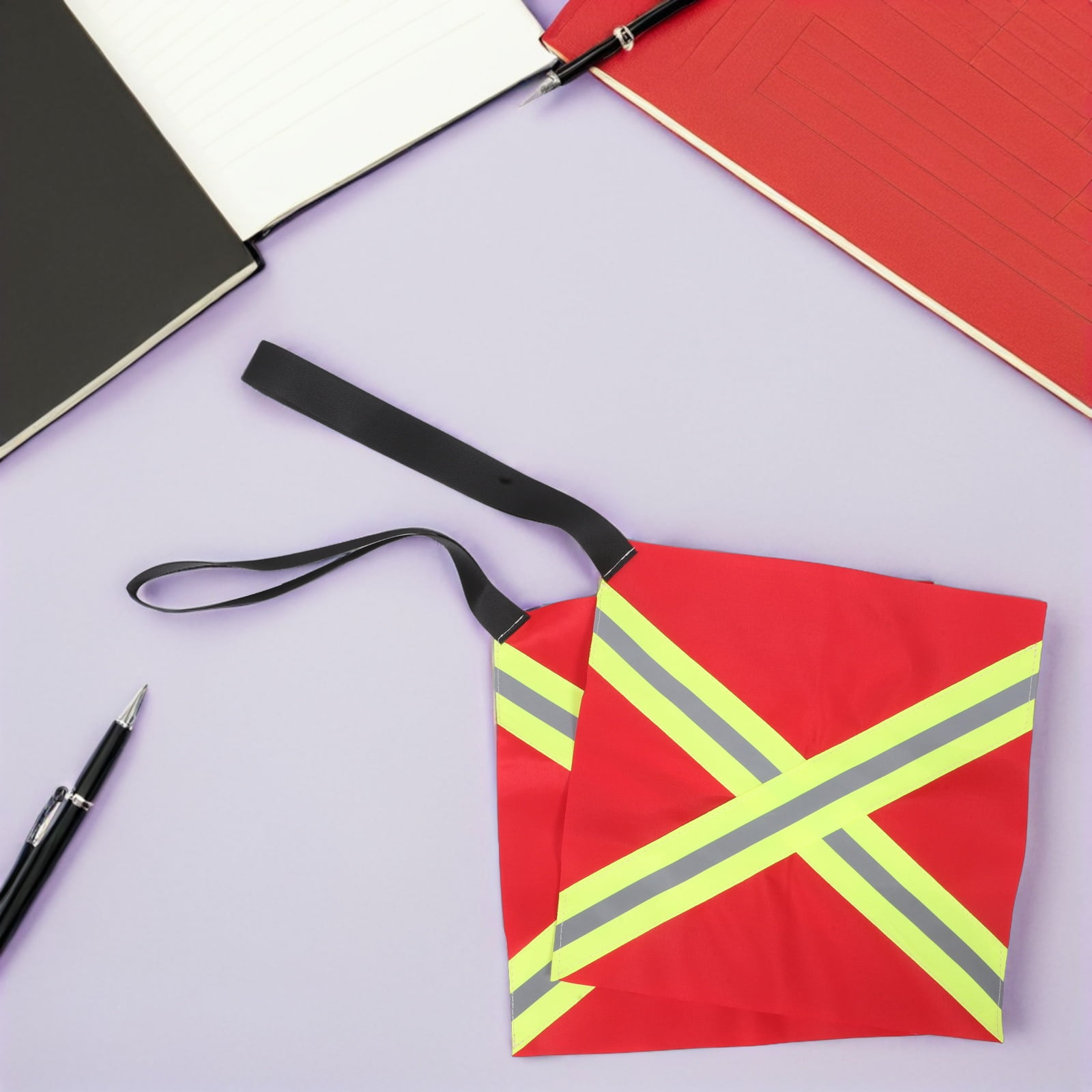 ELAYARD 2Pcs Weatherproof Red Kayak Flag Reflective Safety Warning Sign ...