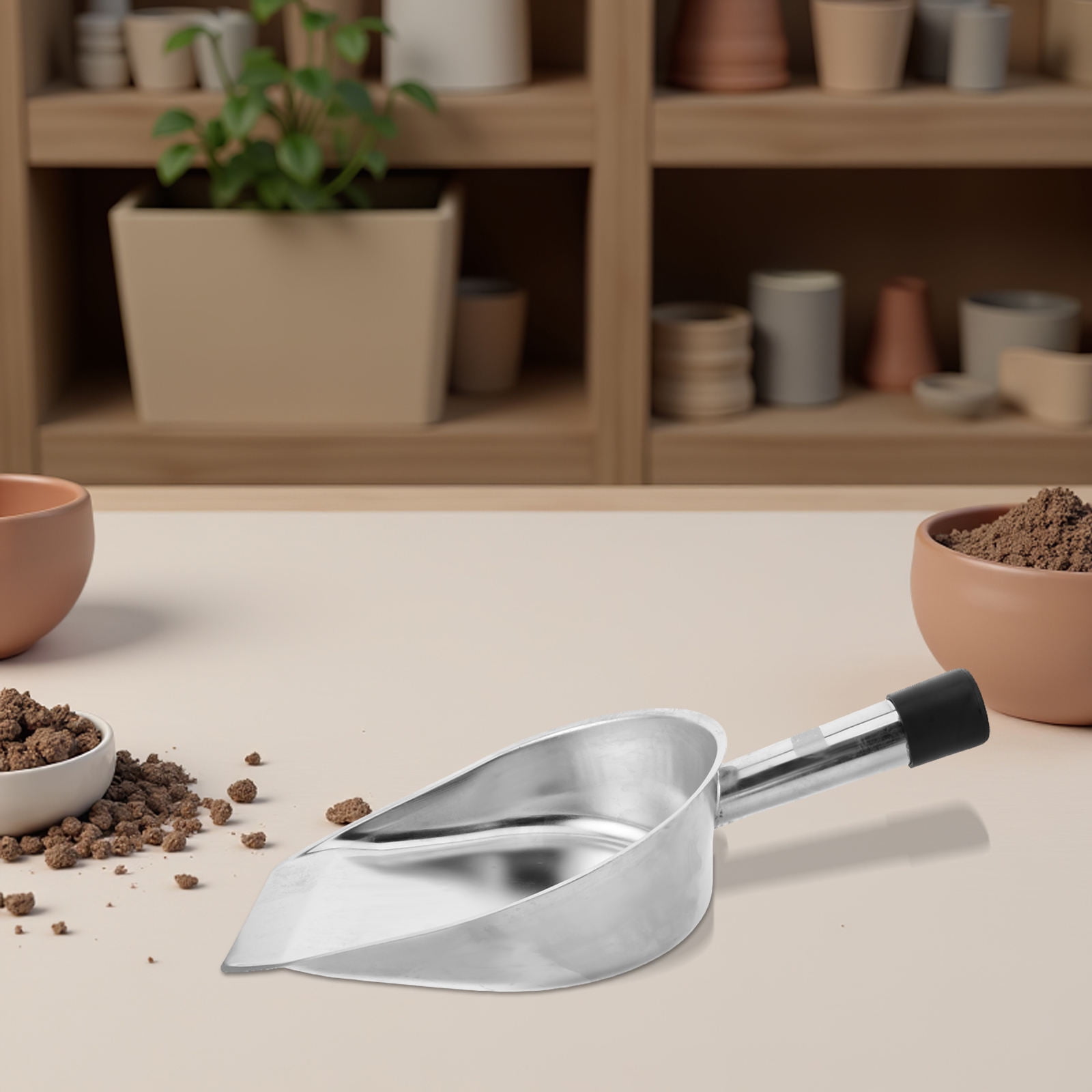 ELAYARD Industrial Grade Stainless Steel Dust Pan Wide Handheld Trash ...