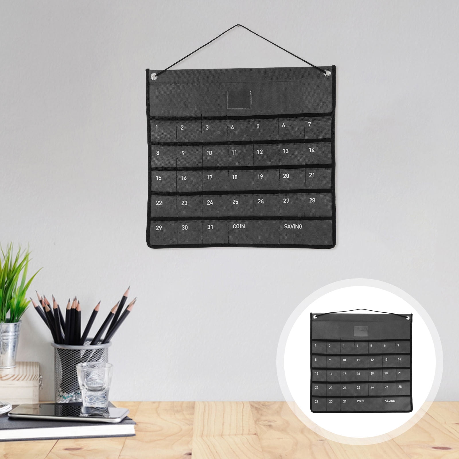 ELAYARD Light Grey Non-Woven Wall Hanging Calendar Pocket for Car ...