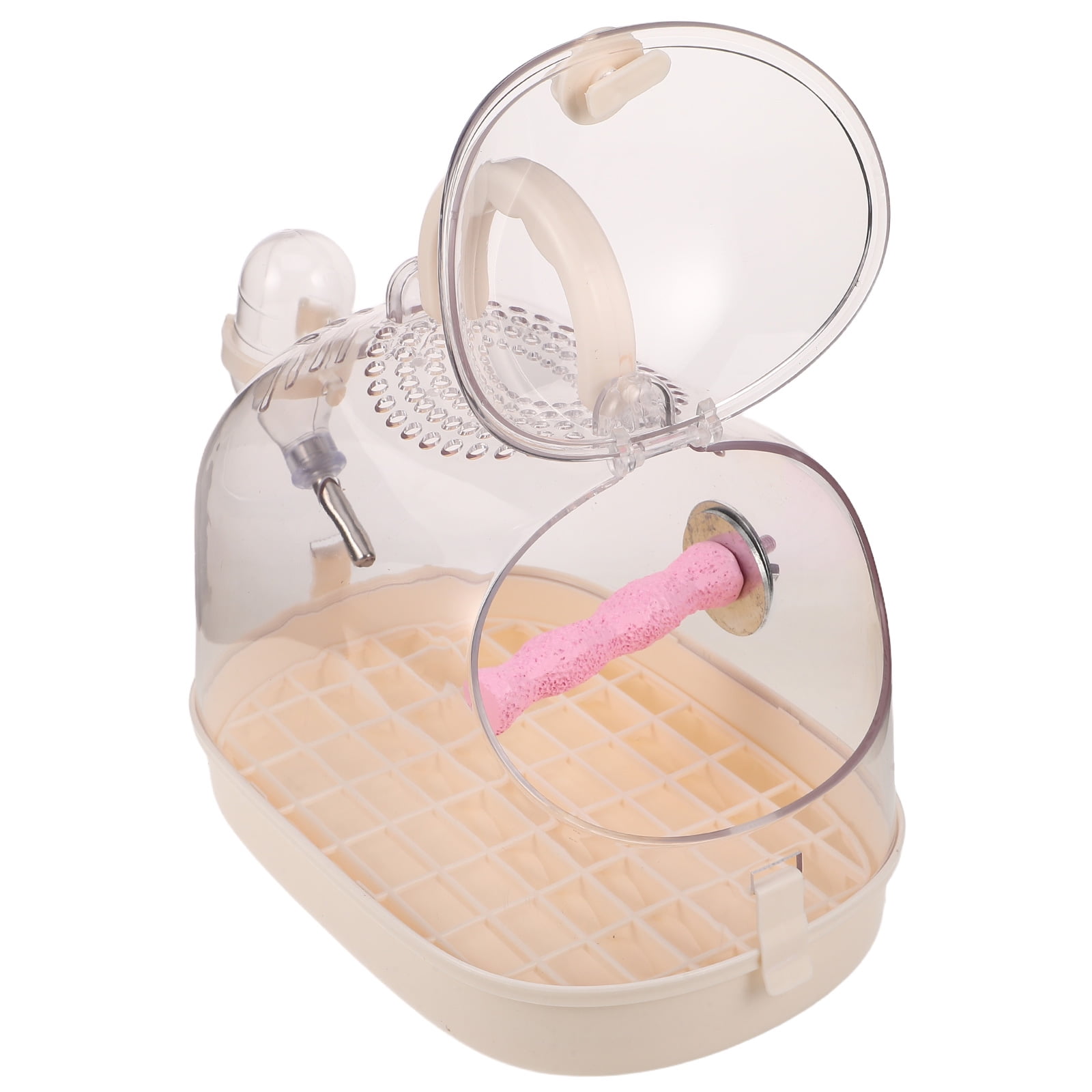 ELAYARD Travel Carrier Cage for Small Parrots in Beige with Movable ...