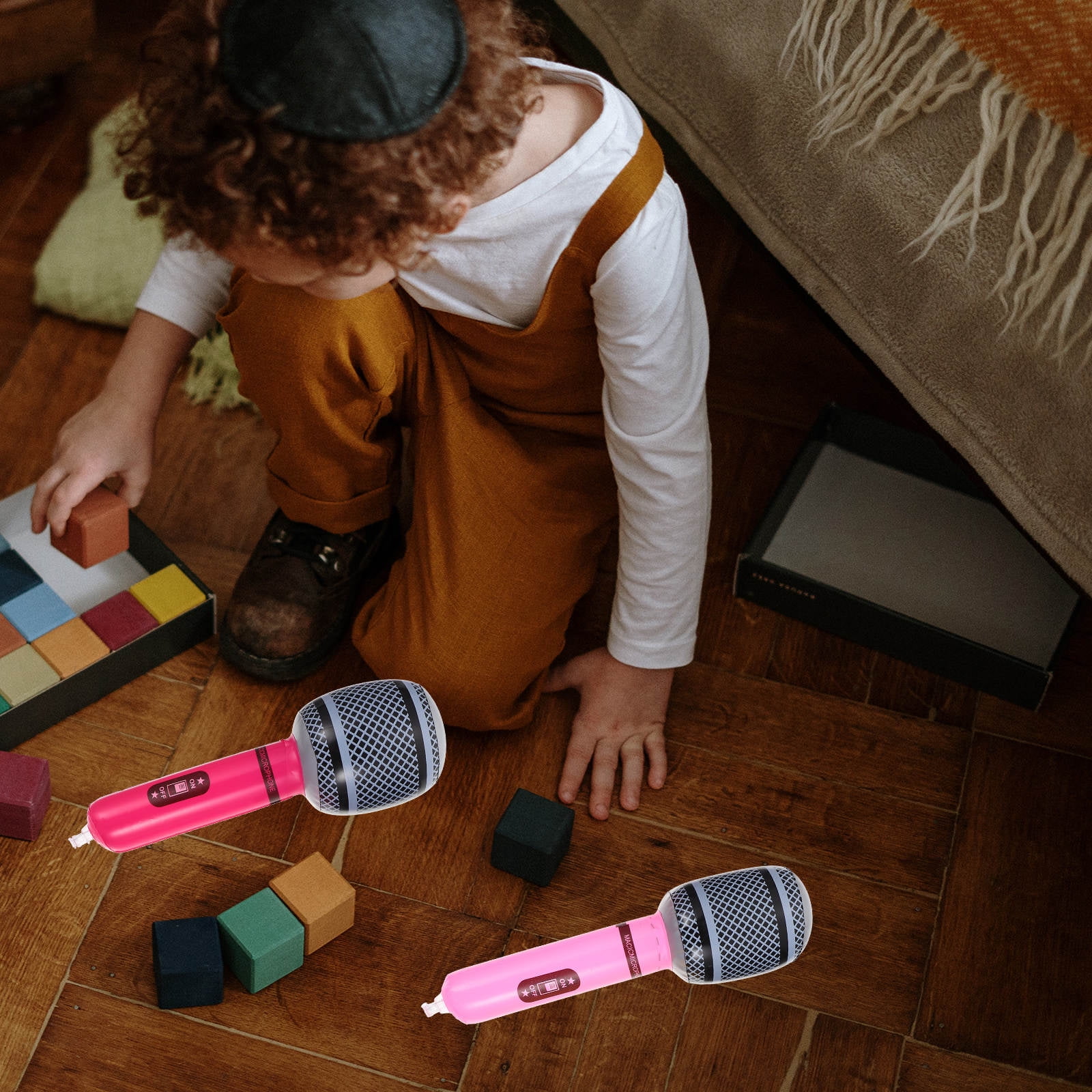 ELAYARD Microphone Toy Pretend Stage Microphone 6Pcs Children Pool ...