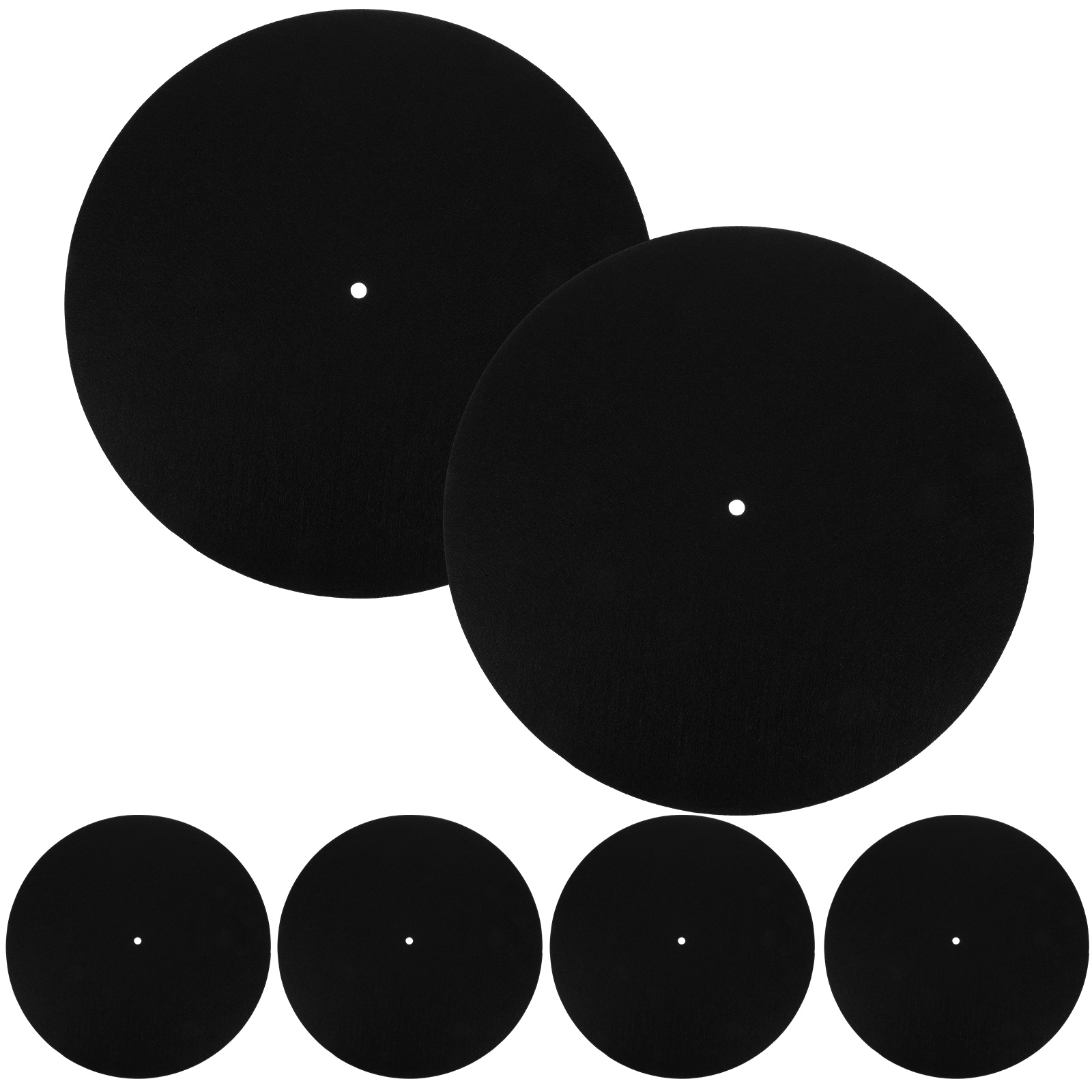 ELAYARD Non Skid Platter Pads 6Pack Classic Black Turntable Mat for ...