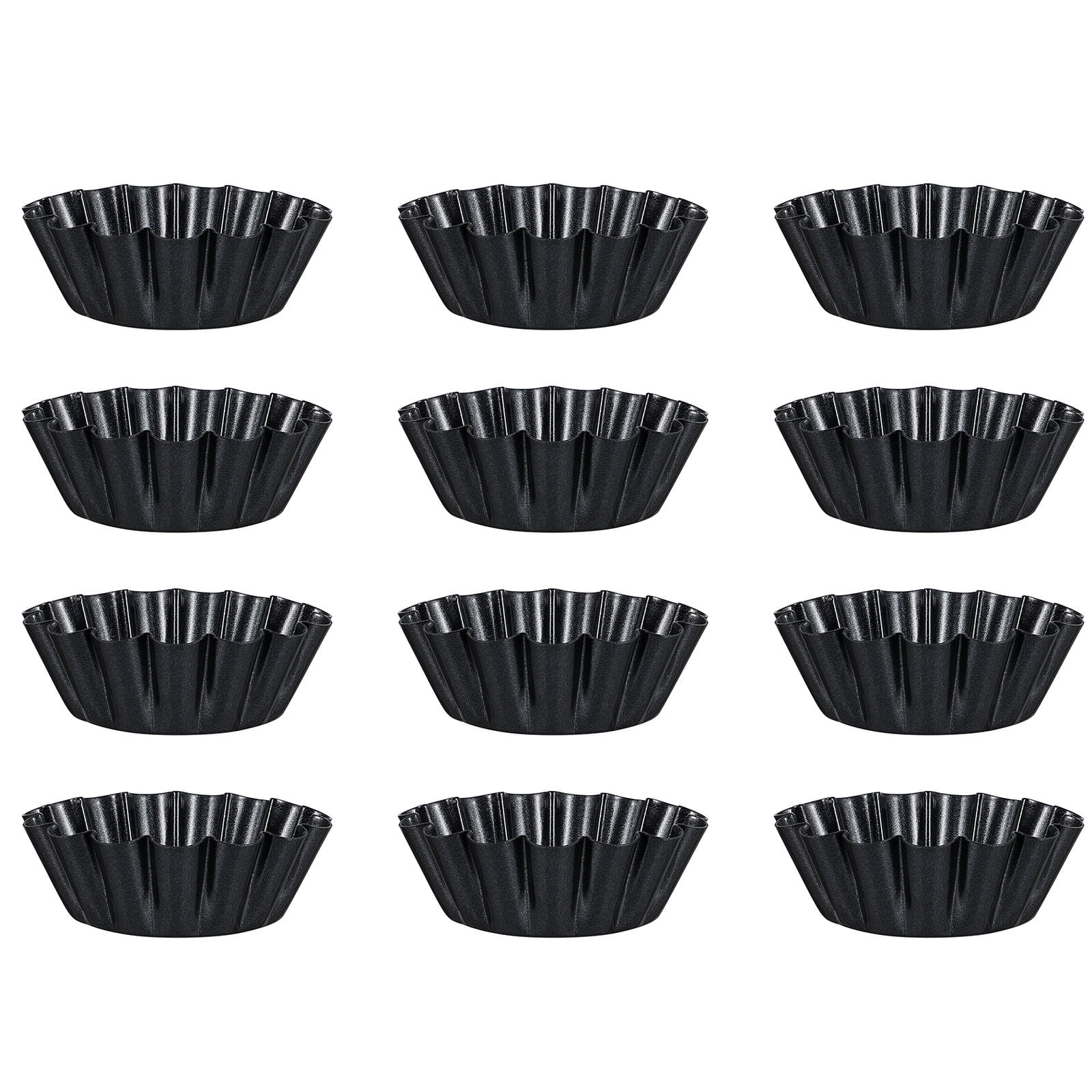 ELAYARD Non-Stick Egg Tart Pans Mini Cake Pans Carbon Steel Assorted ...