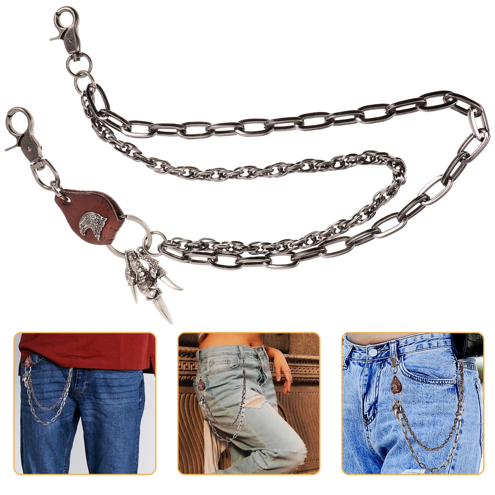 ELAYARD Pants Chain Belt Vintage Pants Chain Multi 1Set Hip Hop ...
