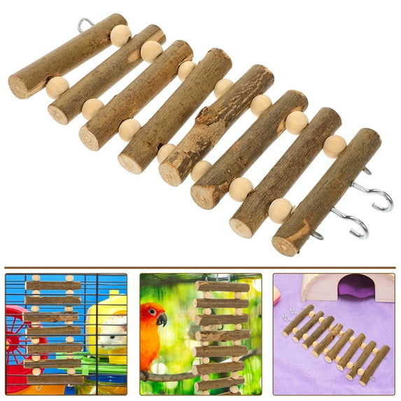 ELAYARD Parakeet Climbing Ladder Toy Wood Multi 1Pcs Small Animals ...
