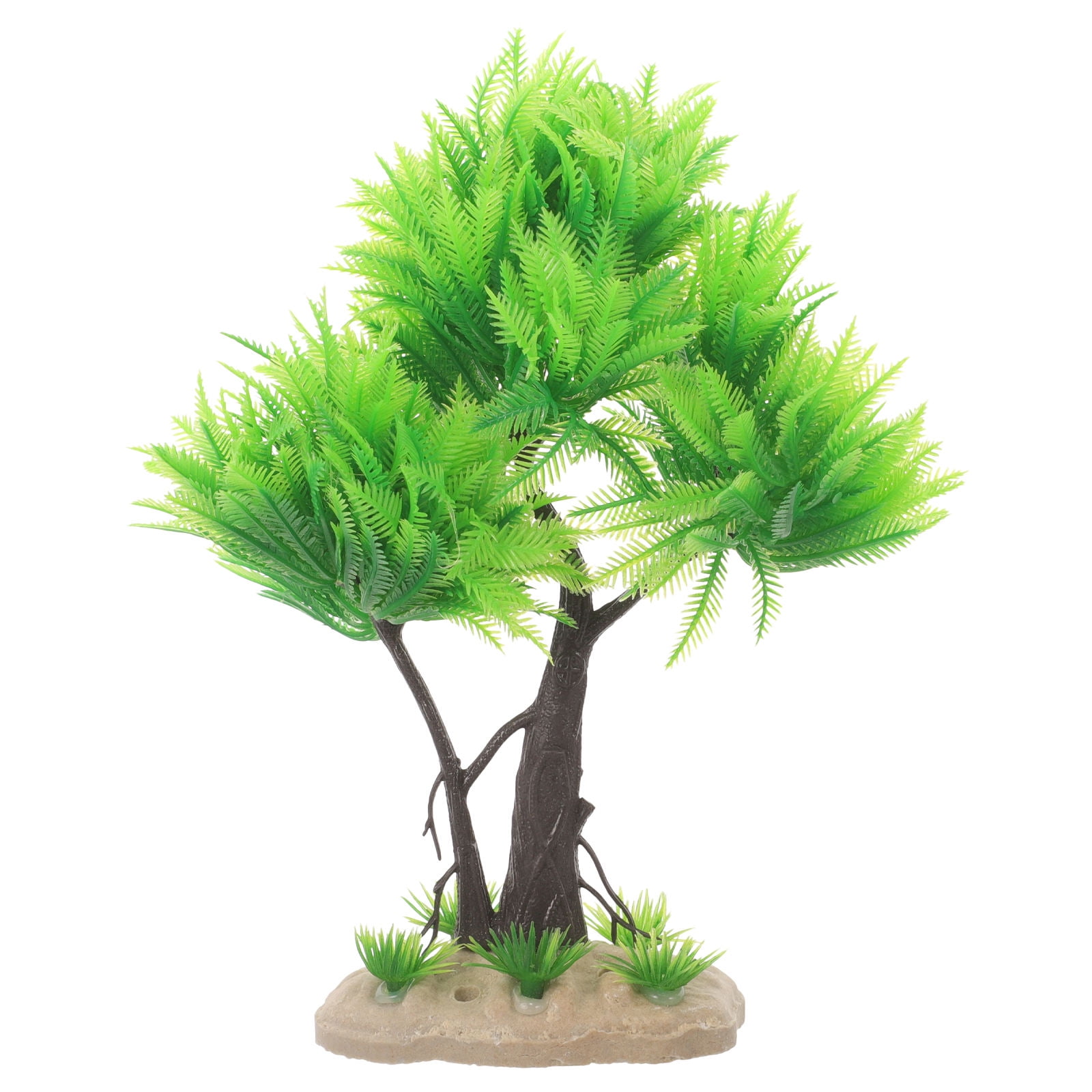 ELAYARD Plastic Trees Fish Tank Decorations Plants Green Artificial ...