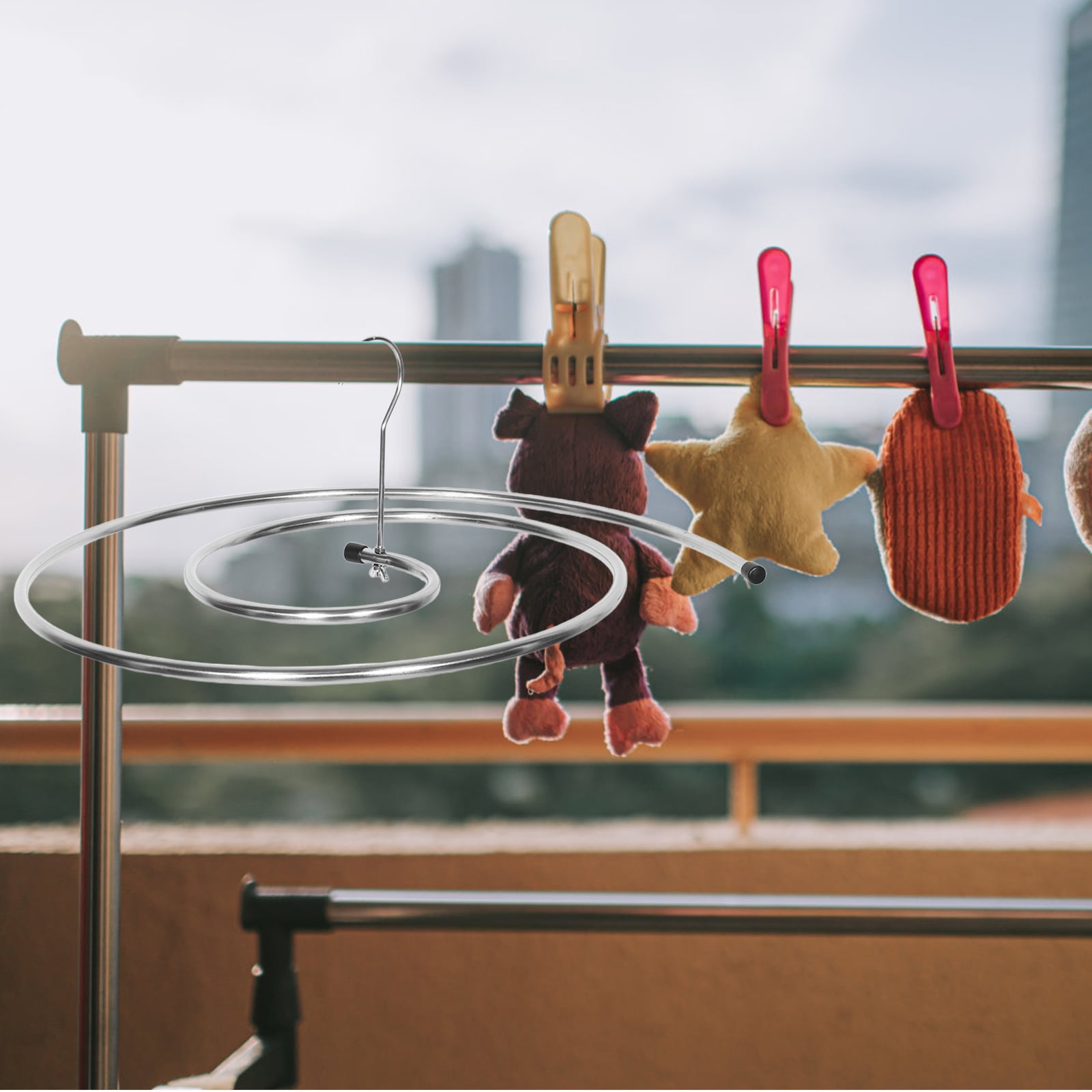 ELAYARD Plated Silver Spiral Clothes Drying Rack Stainless Steel ...