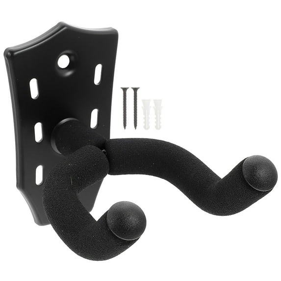 ELAYARD Premium Black Guitar Wall Hanger Sturdy Instrument Holder with ...