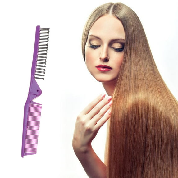 ELAYARD Set of 5 Purple Folding Anti-Static Plastic Hair Combs with ...