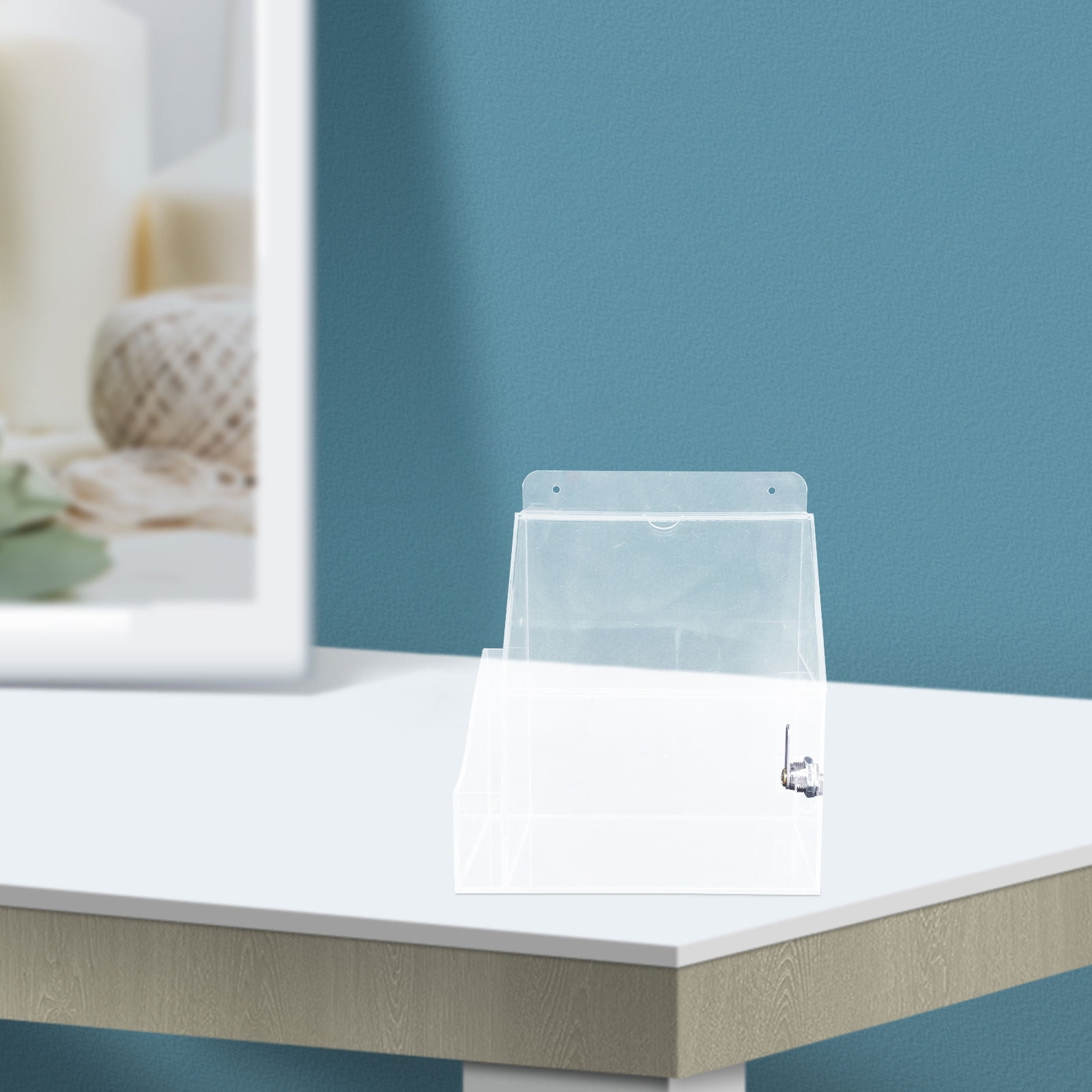 ELAYARD Clear Acrylic Suggestion Box with Lock, Feedback Collection ...