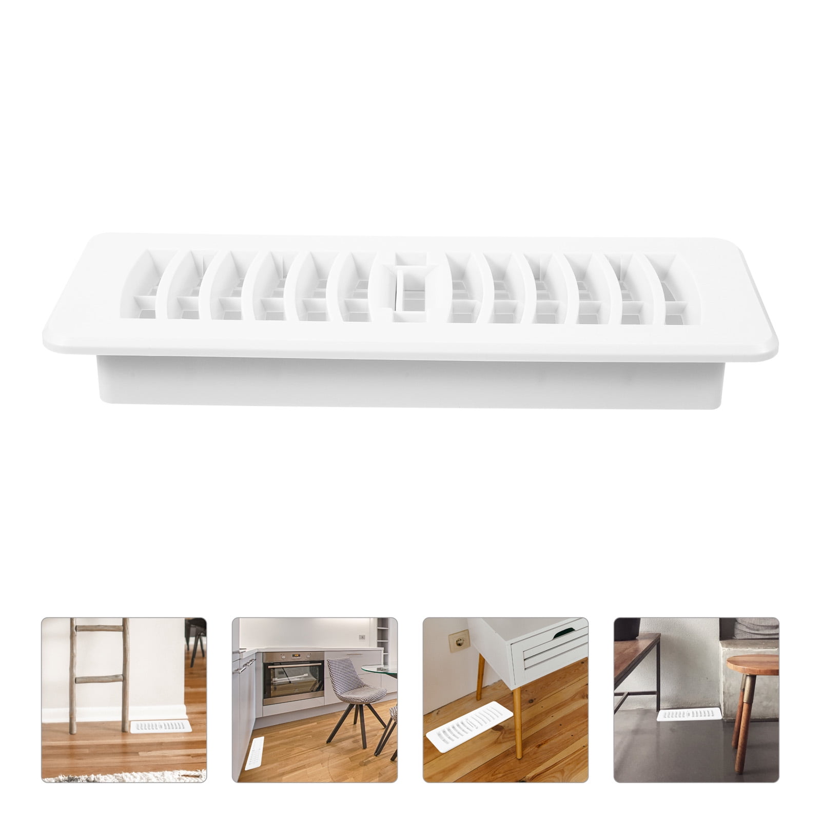 ELAYARD White Plastic Floor Vent Cover with Shutter Design for Home ...
