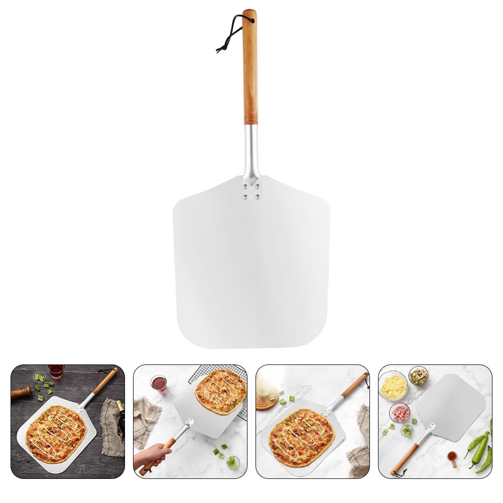 ELAYARD Safe to Use Pizza Spatula Paddle with Wooden Handle for Baking ...