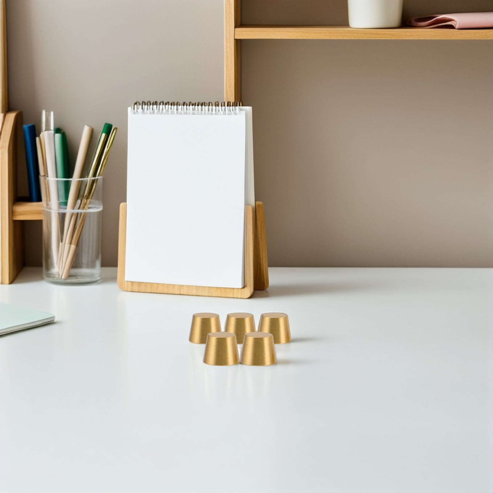 ELAYARD Set of 8 Brass Display Tray Legs Golden Conical Elevation for ...