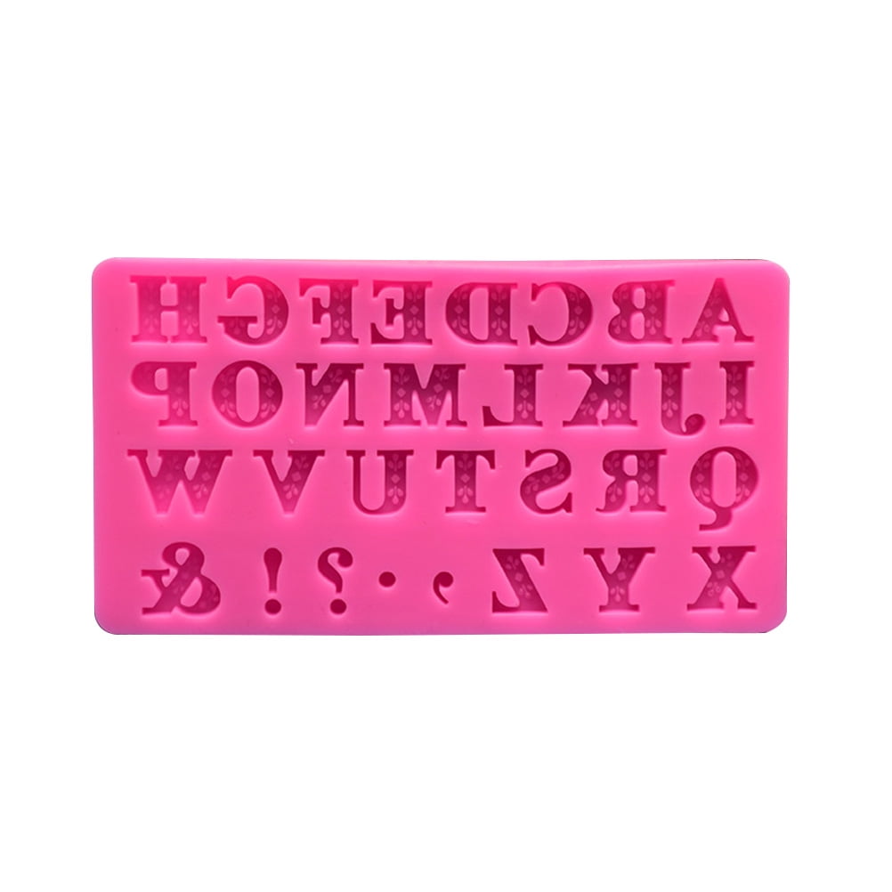 ELAYARD Alphabet Cake Molds, Rosy, Easy to Use, Non-Stick, Flexible, 26 ...