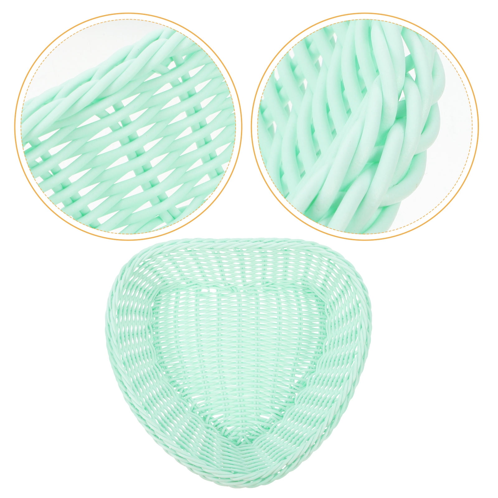 ELAYARD Stackable Heart Shape Green PP Basket, Decorative and Durable ...