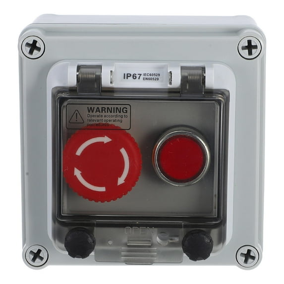 ELAYARD Start Stop Light Grey Plastic Emergency Stop Switch for Outdoor ...