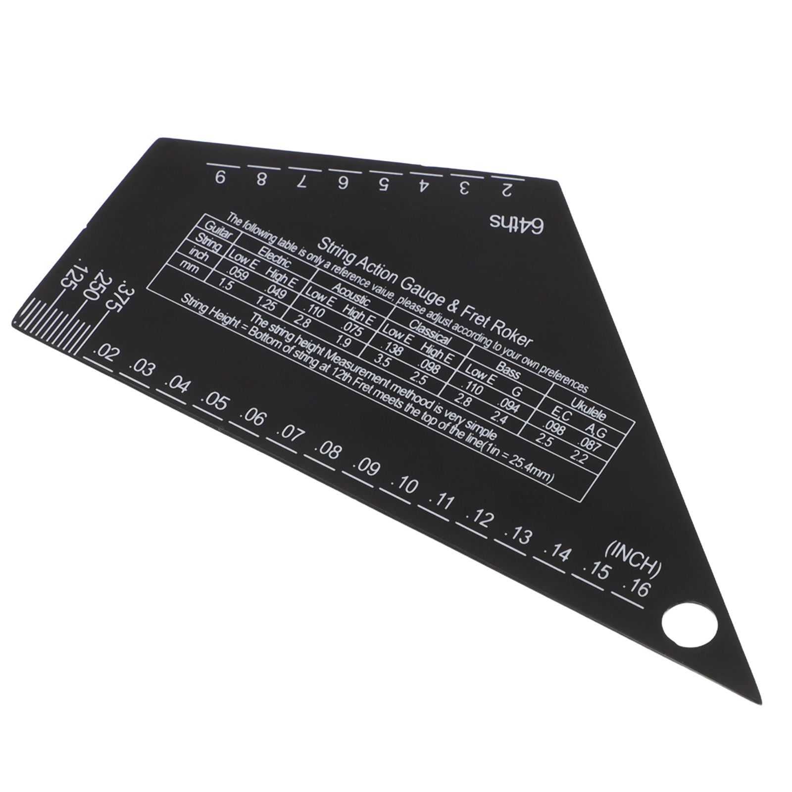 ELAYARD Electric Guitar Measuring Tool Metal Fret Leveling Kit Black ...